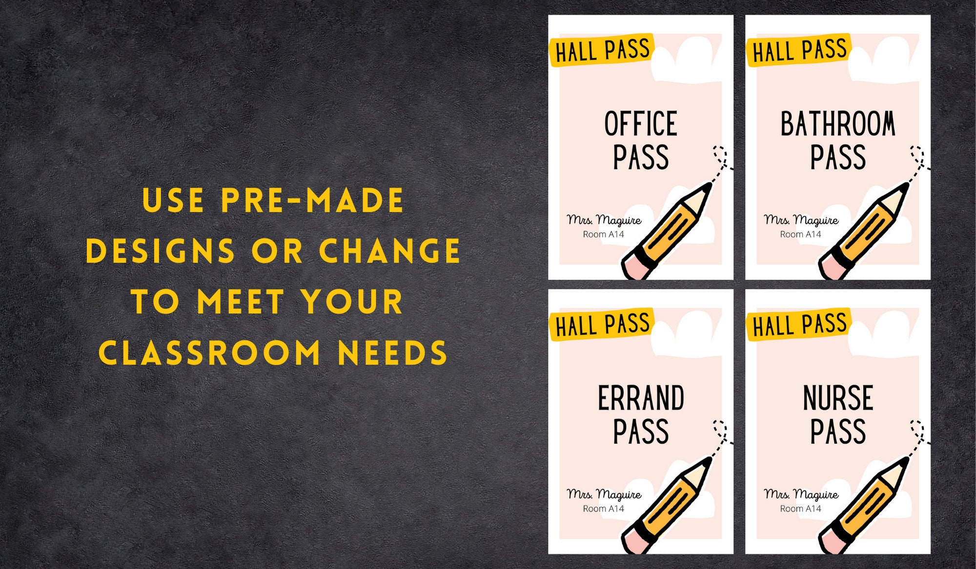 Classroom Passes Printable PDF, Digital, Classroom Decor - Etsy