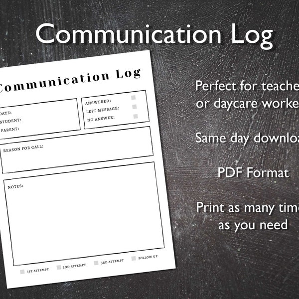 Communication Log - Etsy