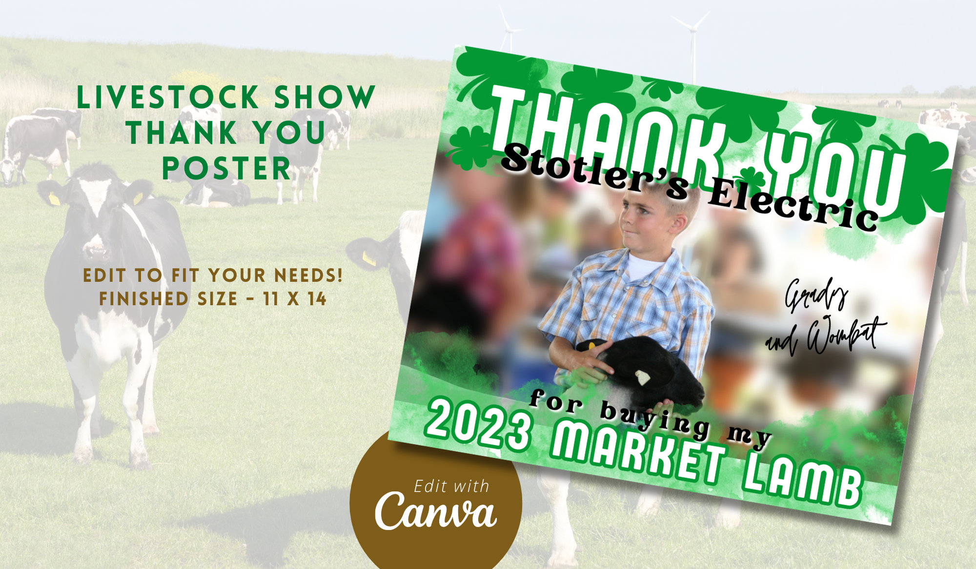 Livestock Show Buyer Thank You Poster - Etsy
