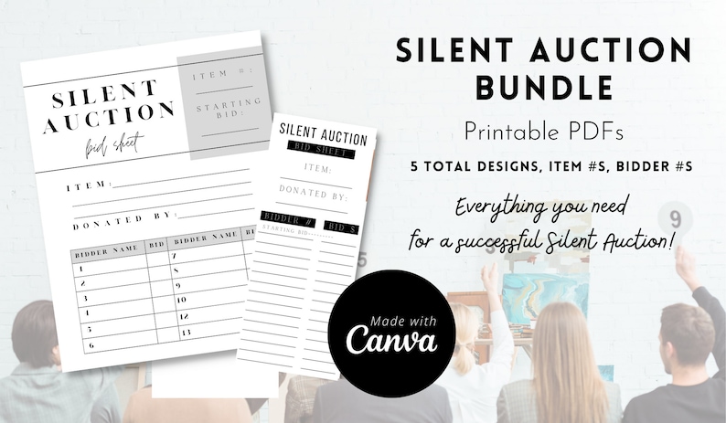 Silent Auction Bundle, Printable PDF - Etsy