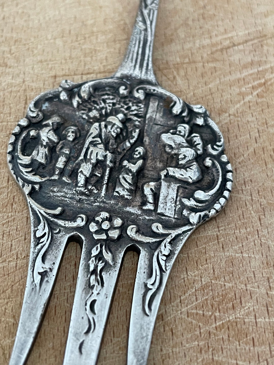 Vintage Dutch Apero Fork, Ornate Zilpla 90 Silver - Etsy