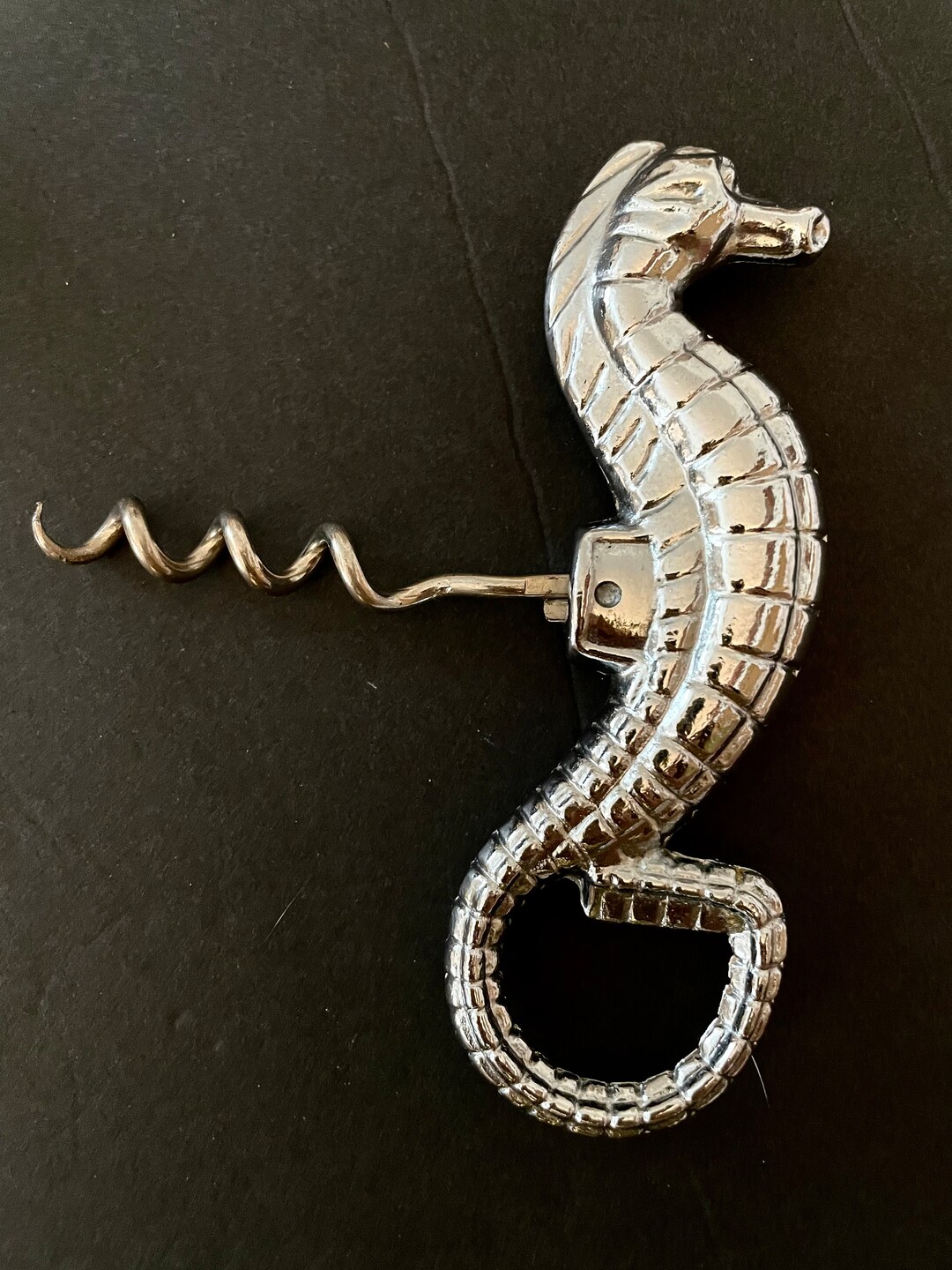 Vintage French Corkscrew Silver Plate Seahorse - Etsy