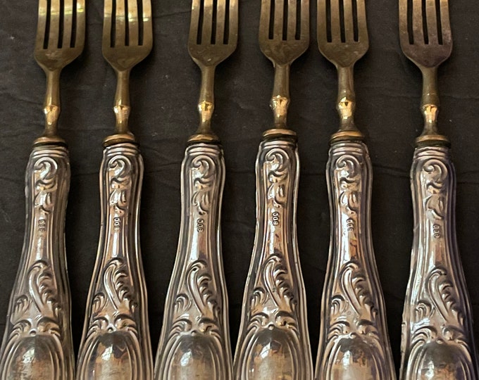 Antique French Cake Forks, 800 Silver, Ornate Repousse - Etsy