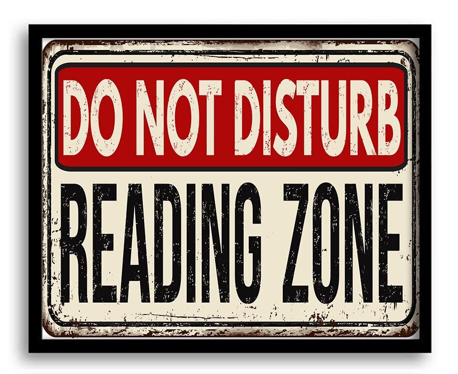INSTANT DOWNLOAD Do Not Disturb Reading Zone Art Print Brown | Etsy