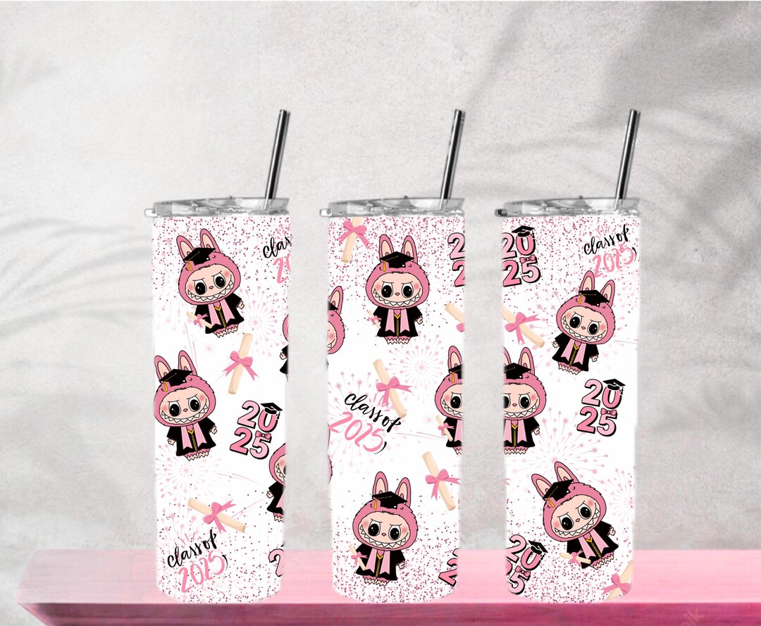 Graduation Labubu Pink, Png Digital File for Sublimation - Etsy