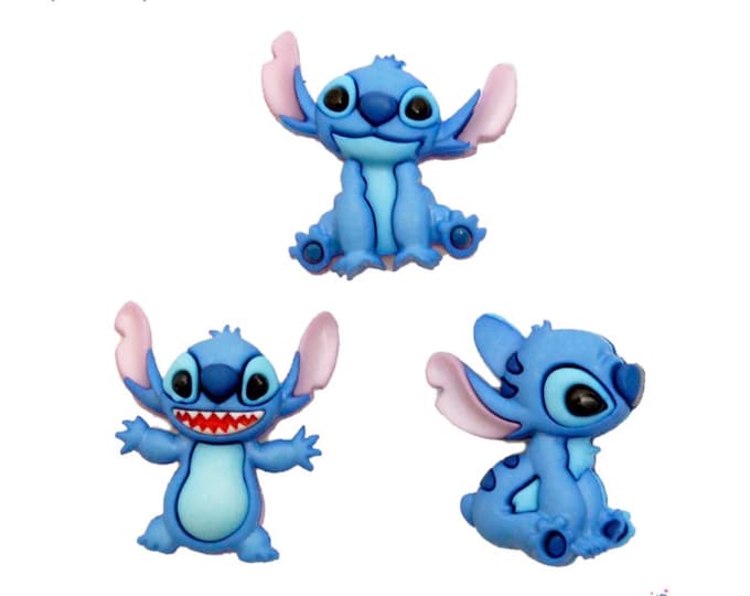 Stitch Buttons/ Character Buttons/ Hair Bow Accessories/ Dress It Up - Etsy