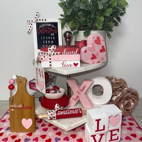 BUNDLE // Valentine's Day Tier Tray Decor // - Etsy