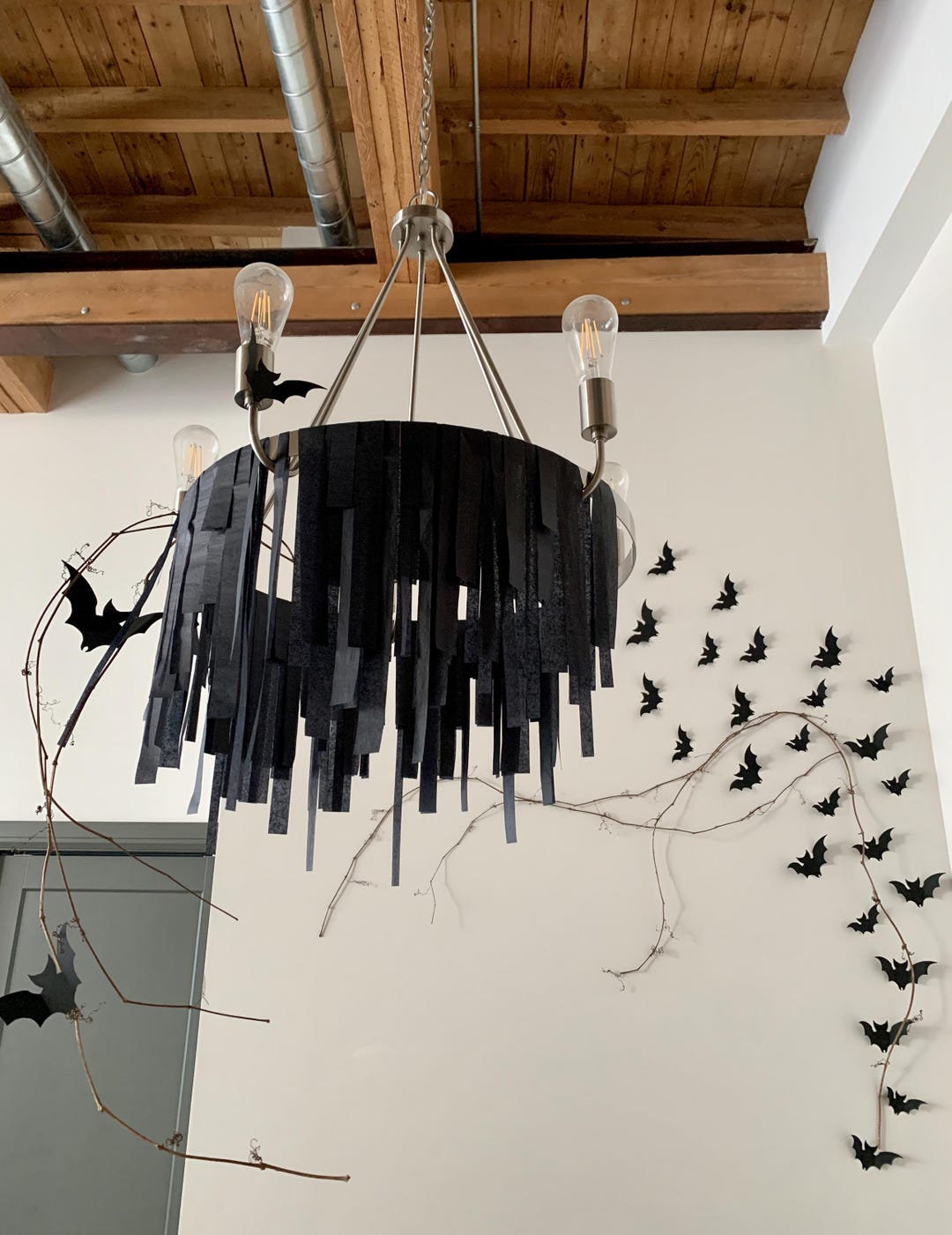 Streamers, Chandelier Decoration, Hanging Hoop Decoration, Paper Craft ...
