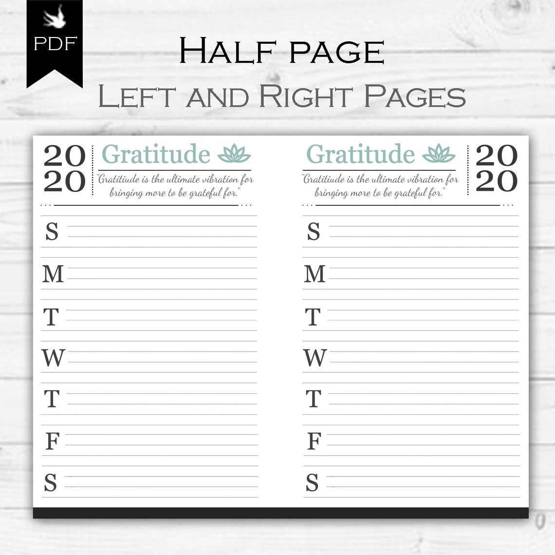 Gratitude Journal Planner Printable - Etsy