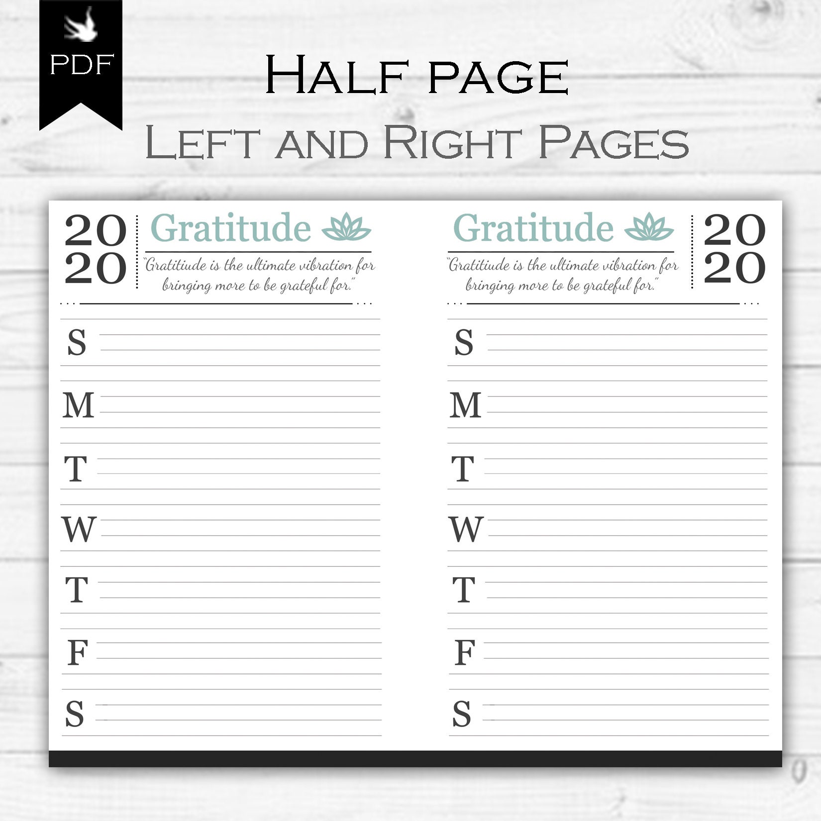 Gratitude Journal Planner Printable - Etsy