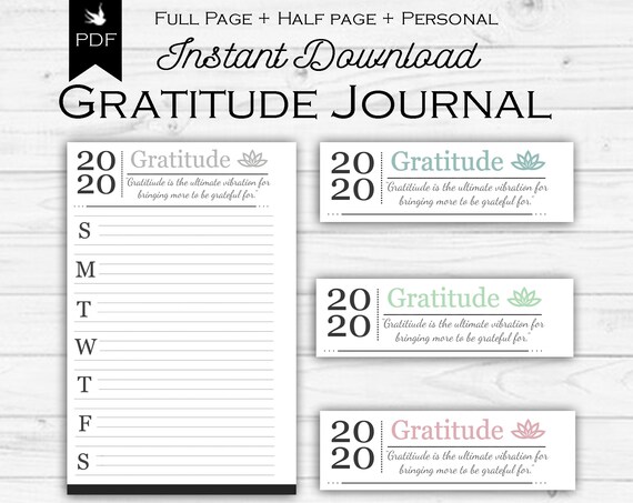 Gratitude Journal Planner Printable | Etsy