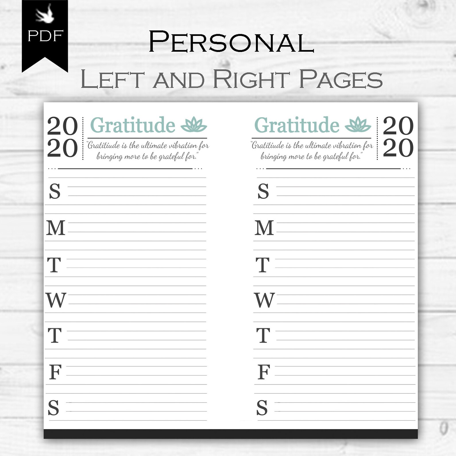 Gratitude Journal Planner Printable - Etsy