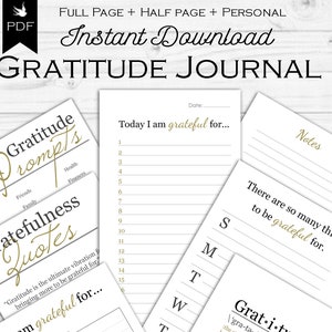 Gratitude Journal Planner Printable - Etsy