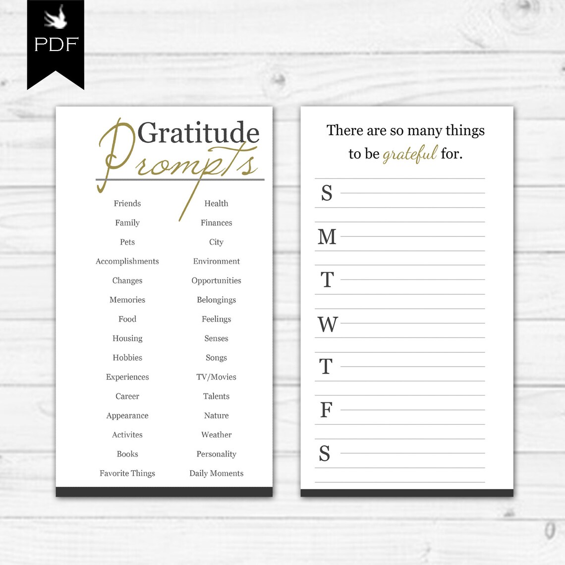 Gratitude Journal Planner Printable - Etsy