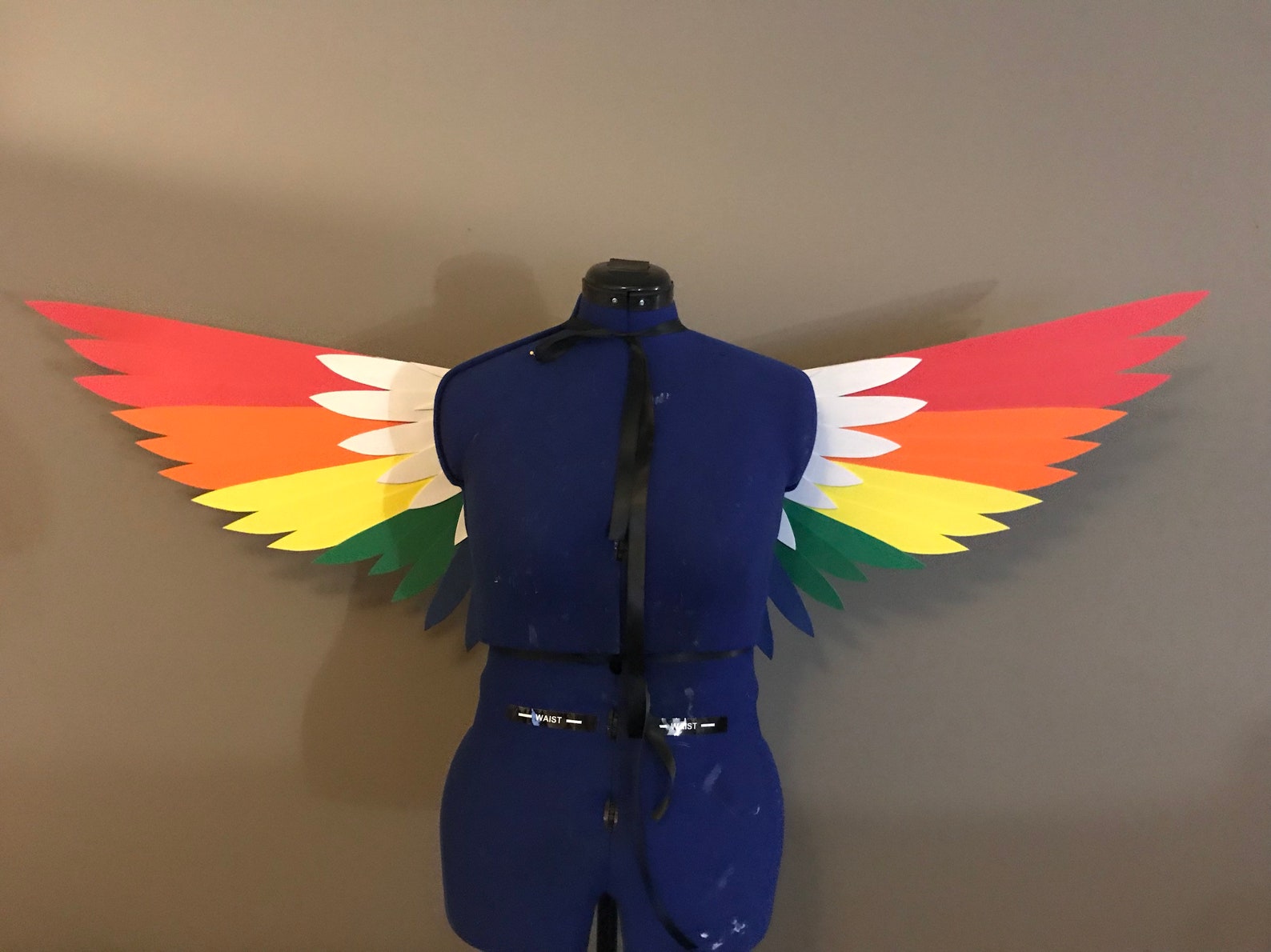 Realistic White and Rainbow Bird Cosplay Wings - Etsy