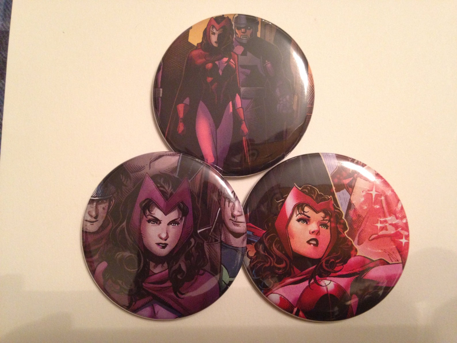 Scarlet Witch Comic Book Button 3 pack | Etsy