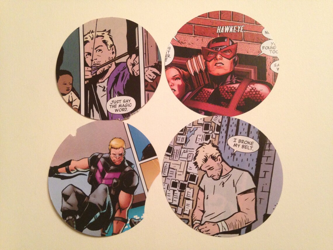 Hawkeye/clint Barton Comic Book Button 3 Pack | Etsy