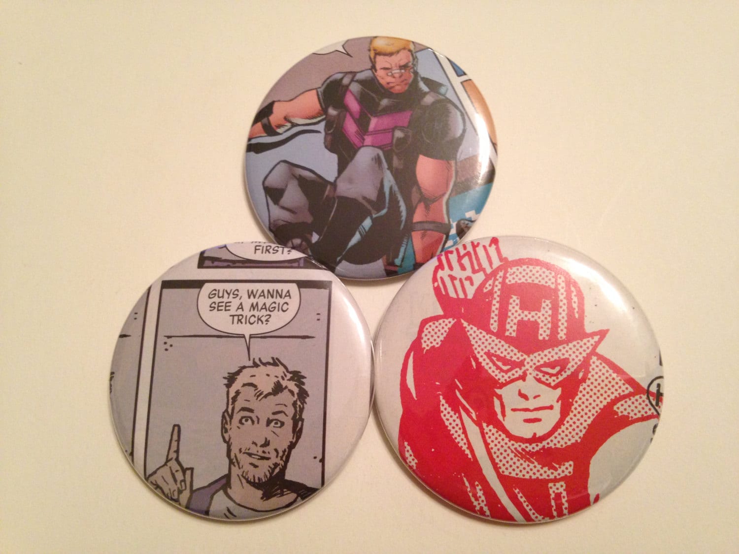 Hawkeye/clint Barton Comic Book Button 3 Pack | Etsy