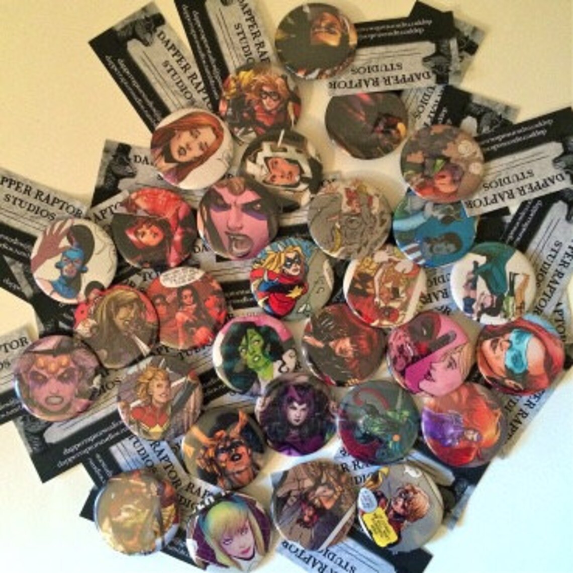 Any 6 Character Buttons Marvel Buttons Avengers Doctor Who | Etsy