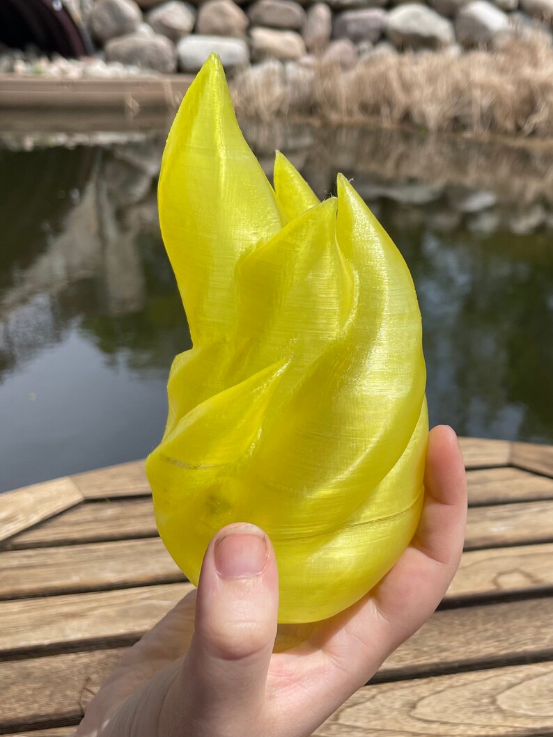 Yellow 3D Print Magic Fire Light Cosplay Prop | Etsy