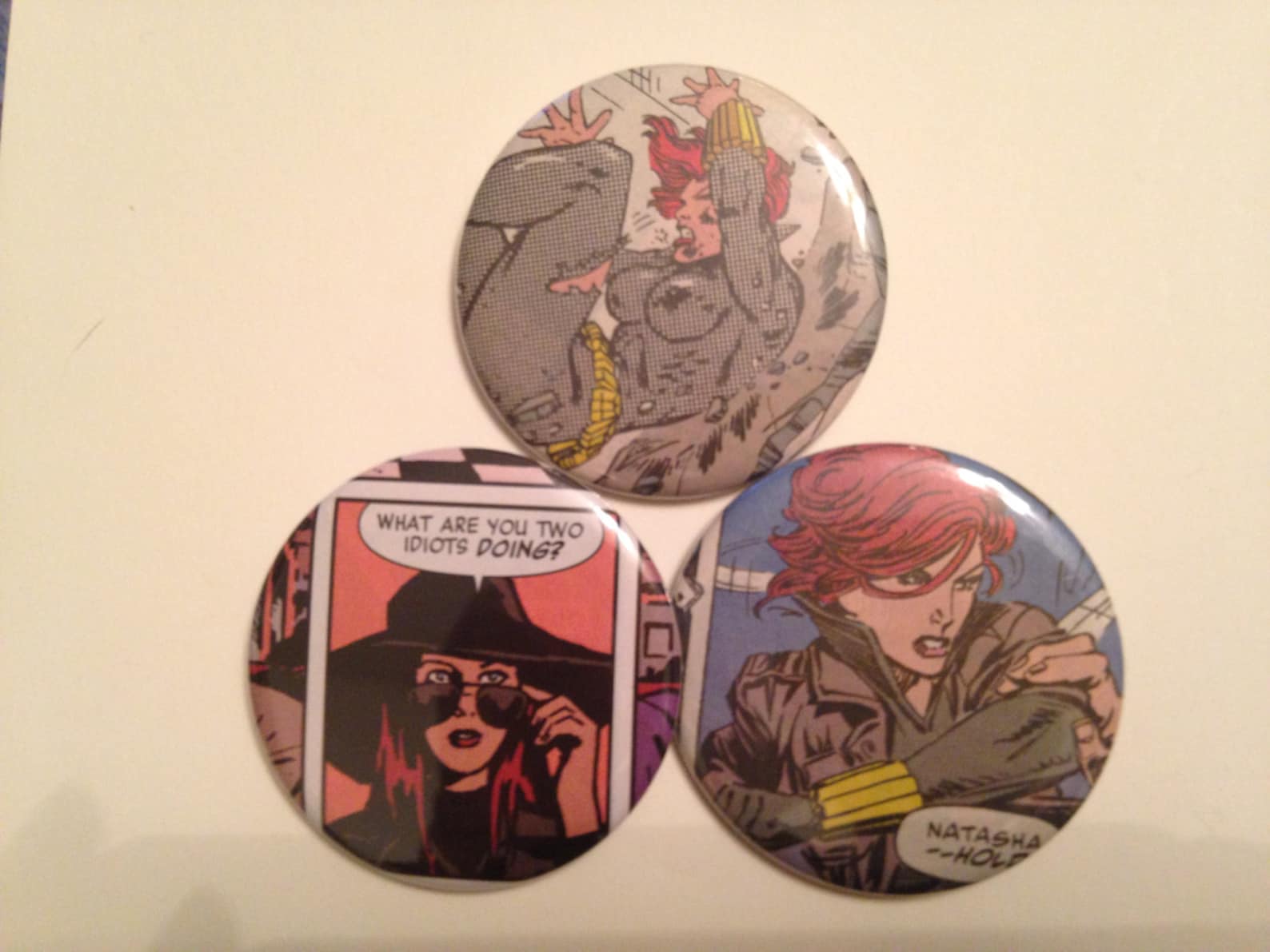 Black Widow/natasha Romanoff Comic Book Button 3 Pack | Etsy