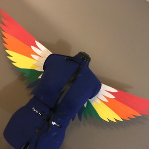 Realistic White and Rainbow Bird Cosplay Wings - Etsy