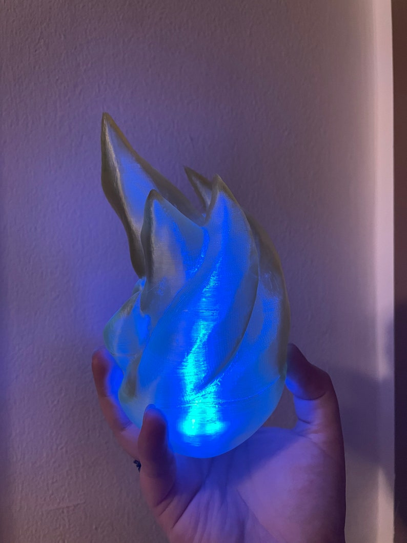 Yellow 3D Print Magic Fire Light Cosplay Prop | Etsy