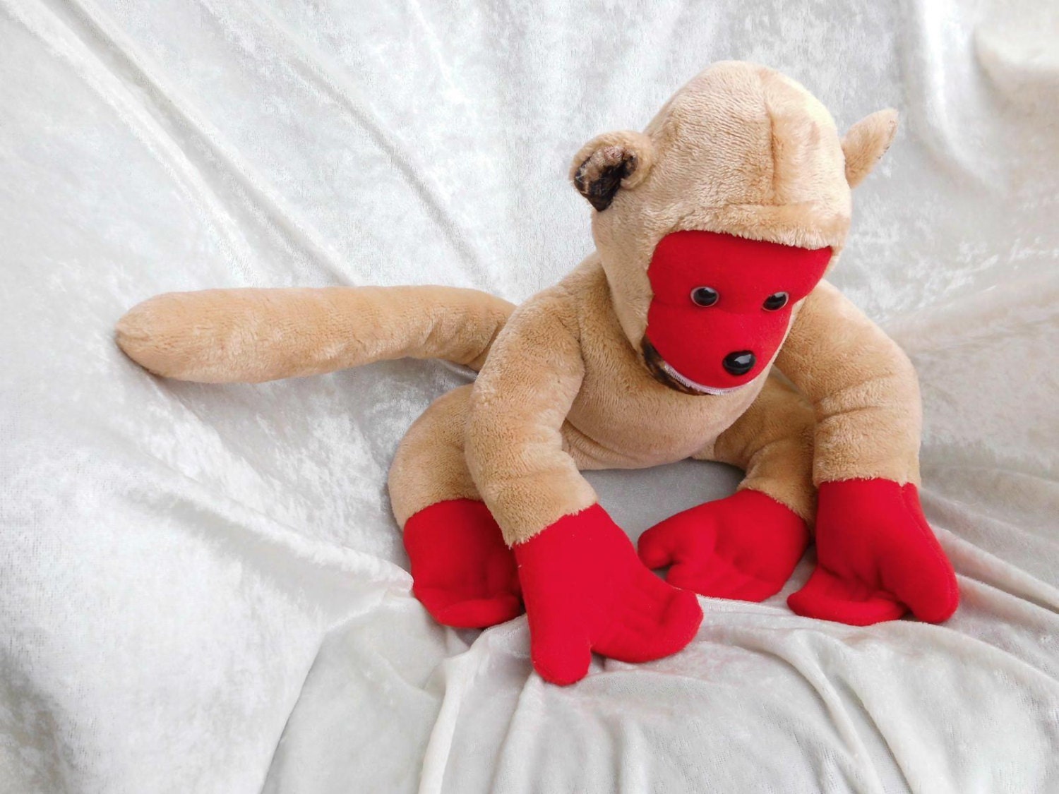 Blushing MONKEY soft toy Baboon Christmas BISCUIT Monkey | Etsy