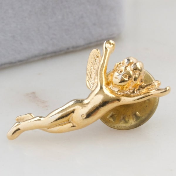 Gold Angel Pin - Etsy