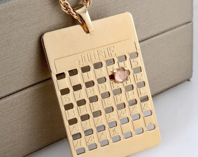 Vintage 1983 AVON Personalized Calendar Pendant June - Birthday Gift - Etsy