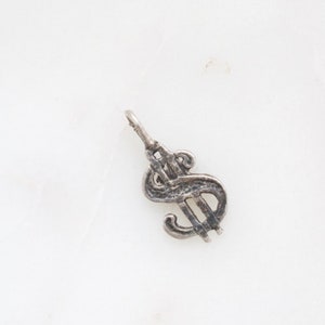 Vintage Sterling Dollar Sign Charm - Etsy