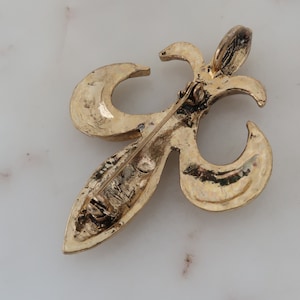 Vintage Gold Fleur De Lis Brooch - Etsy