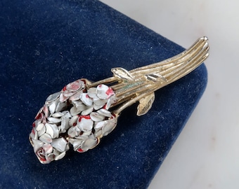 Vintage Avon DM @ 97 Red Rose Bouquet Brooch Pin Flowers Roses Gold ...