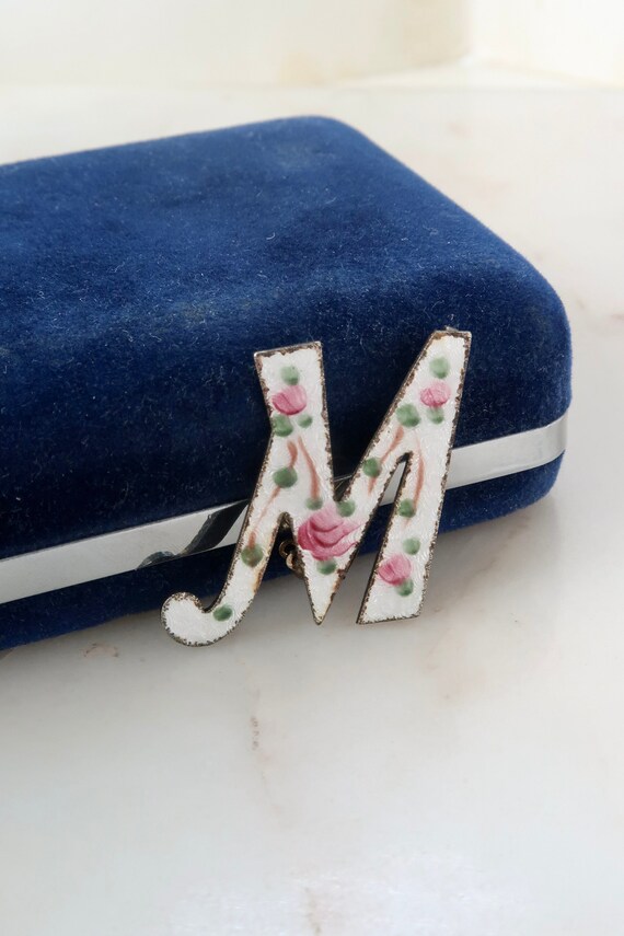 M initial pin letter - Gem