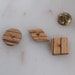 Vintage Geometric Wood Lapel Pins - Etsy