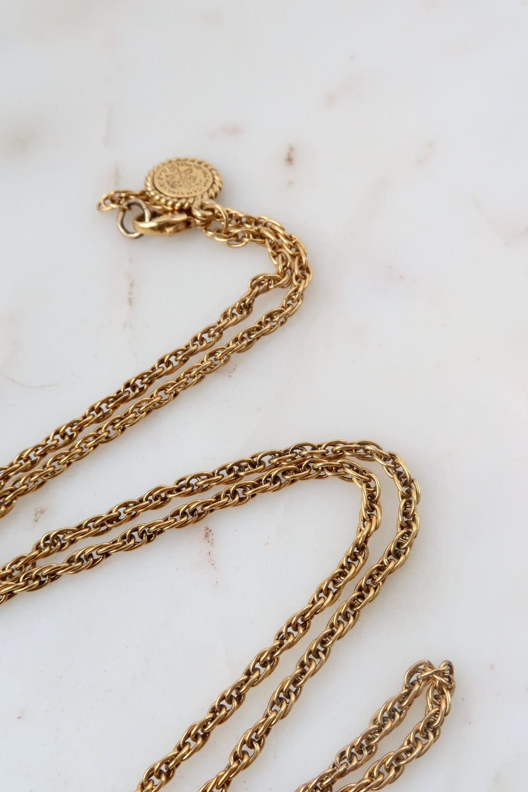Vintage the Vatican Library Collection Gold Chain Necklace - Etsy
