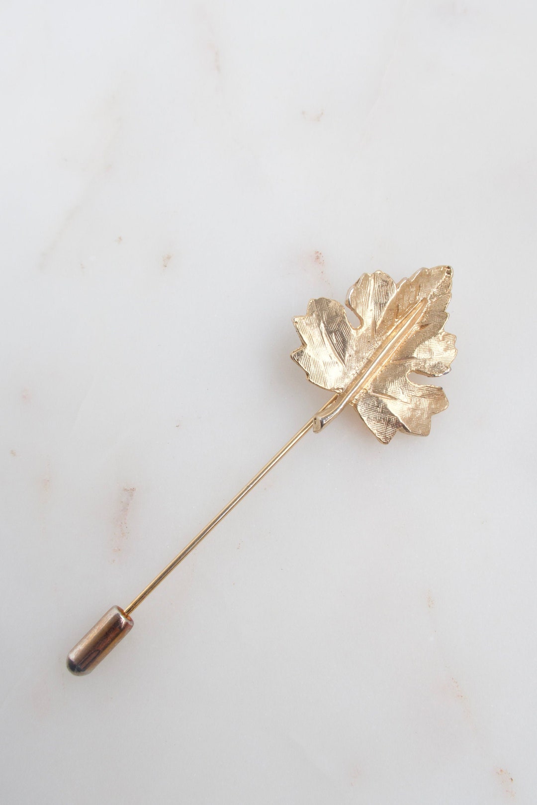 Vintage Gold Leaf Stick Pin - Leaf Pin - Etsy