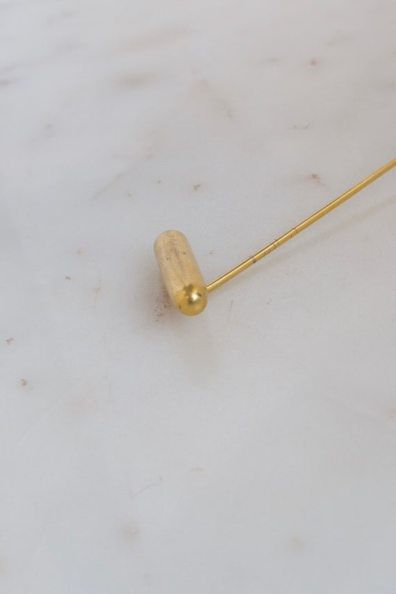 Vintage Gold Cylinder Shape Stick Pin - Bullet Stick … - Gem