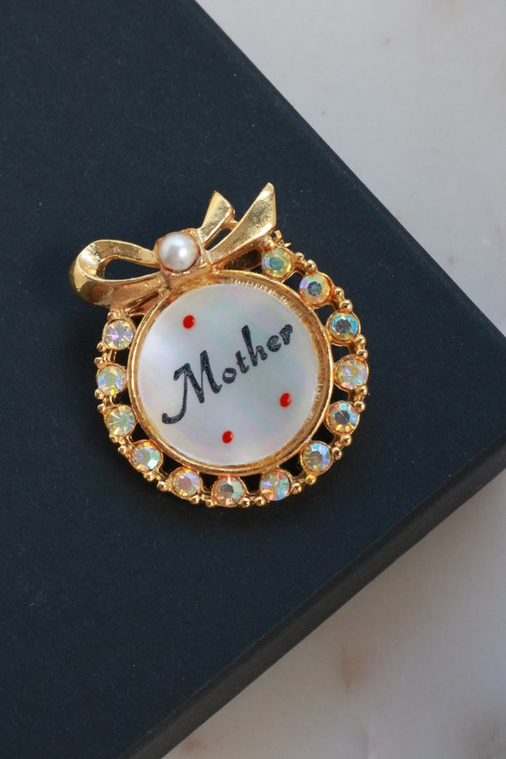 Vintage mother brooch - Gem