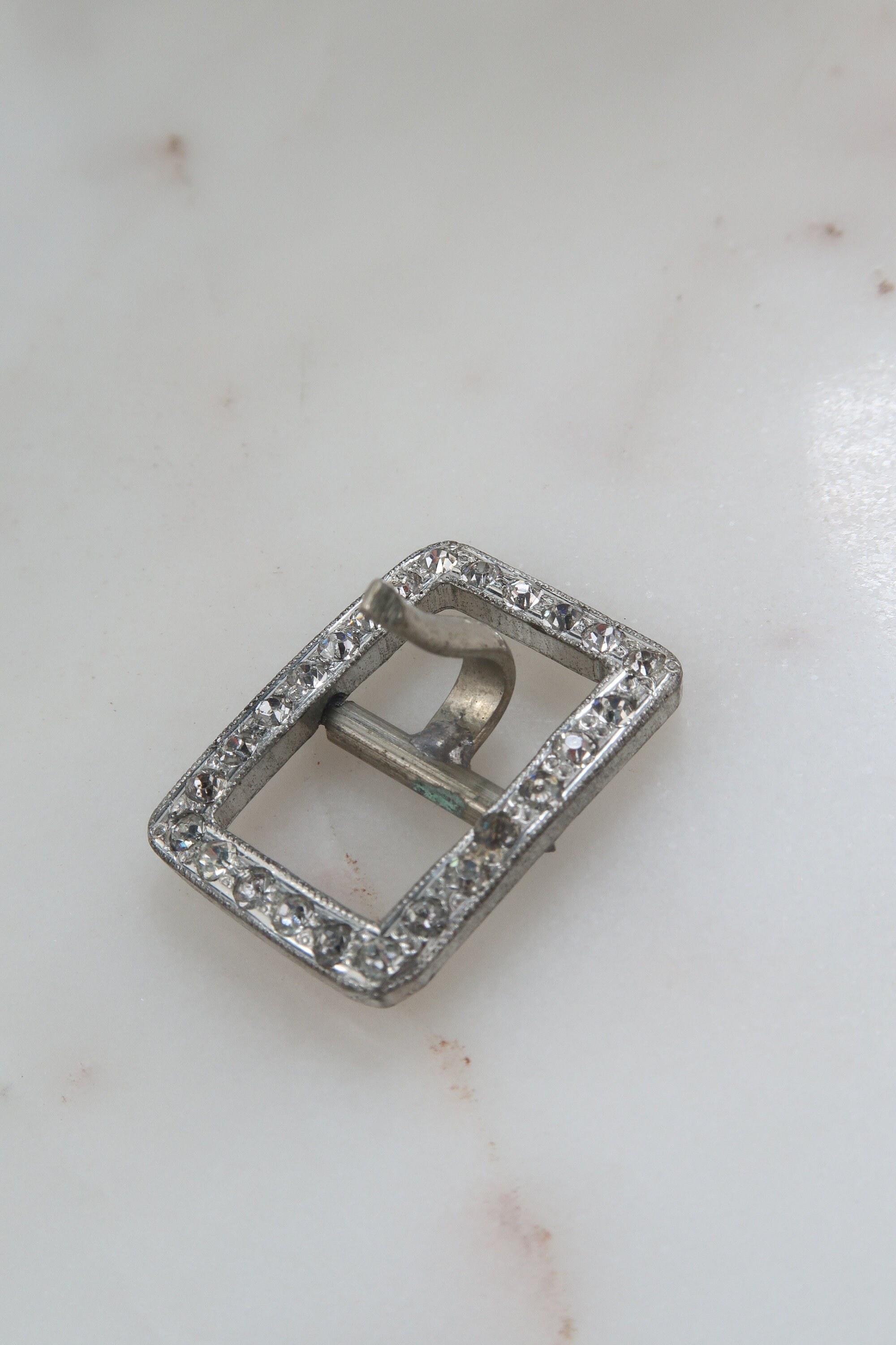 Vintage Rhinestone Belt Buckle Dainty Small Belt Buckle Silver Belt ...