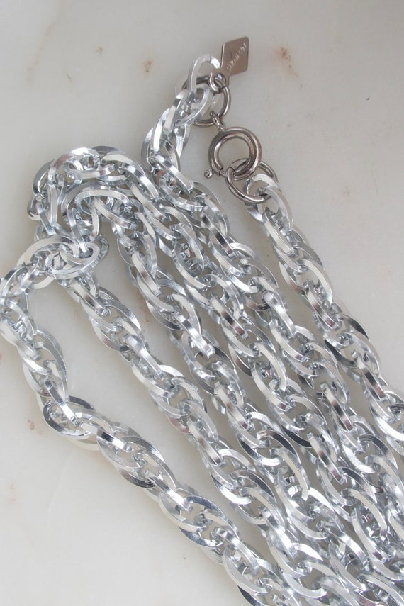 Vintage Sarah Coventry Silver Chain Necklace - Gem