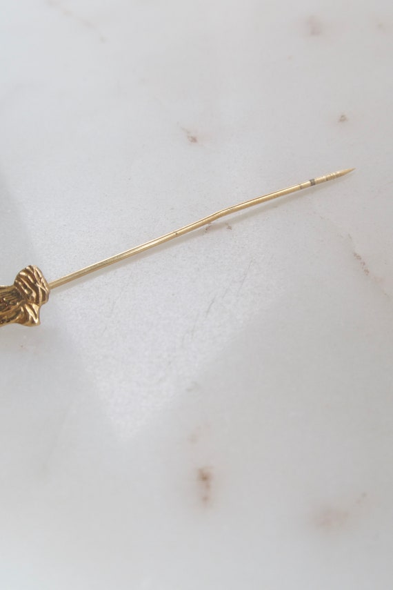 Vintage Gold Praying Hands Stick Pin - Religious Stic… - Gem