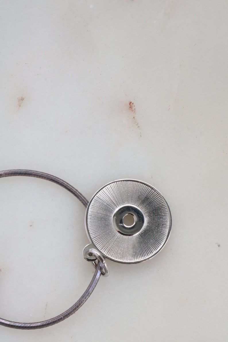 Sterling Silver Round Pendant Necklace - Etsy