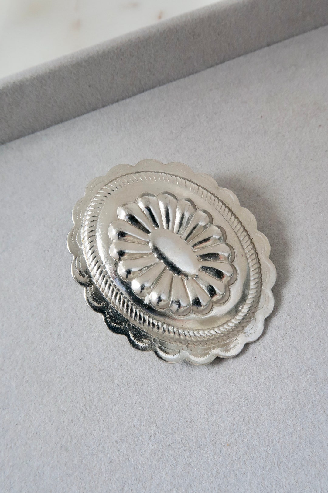 Vintage Concho Belt Buckle - Etsy