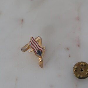 Vintage Gold Letter V American Flag Victory War Patriotic Pin - Etsy