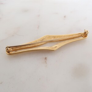 Vintage Monet Gold Bar Brooch - Etsy