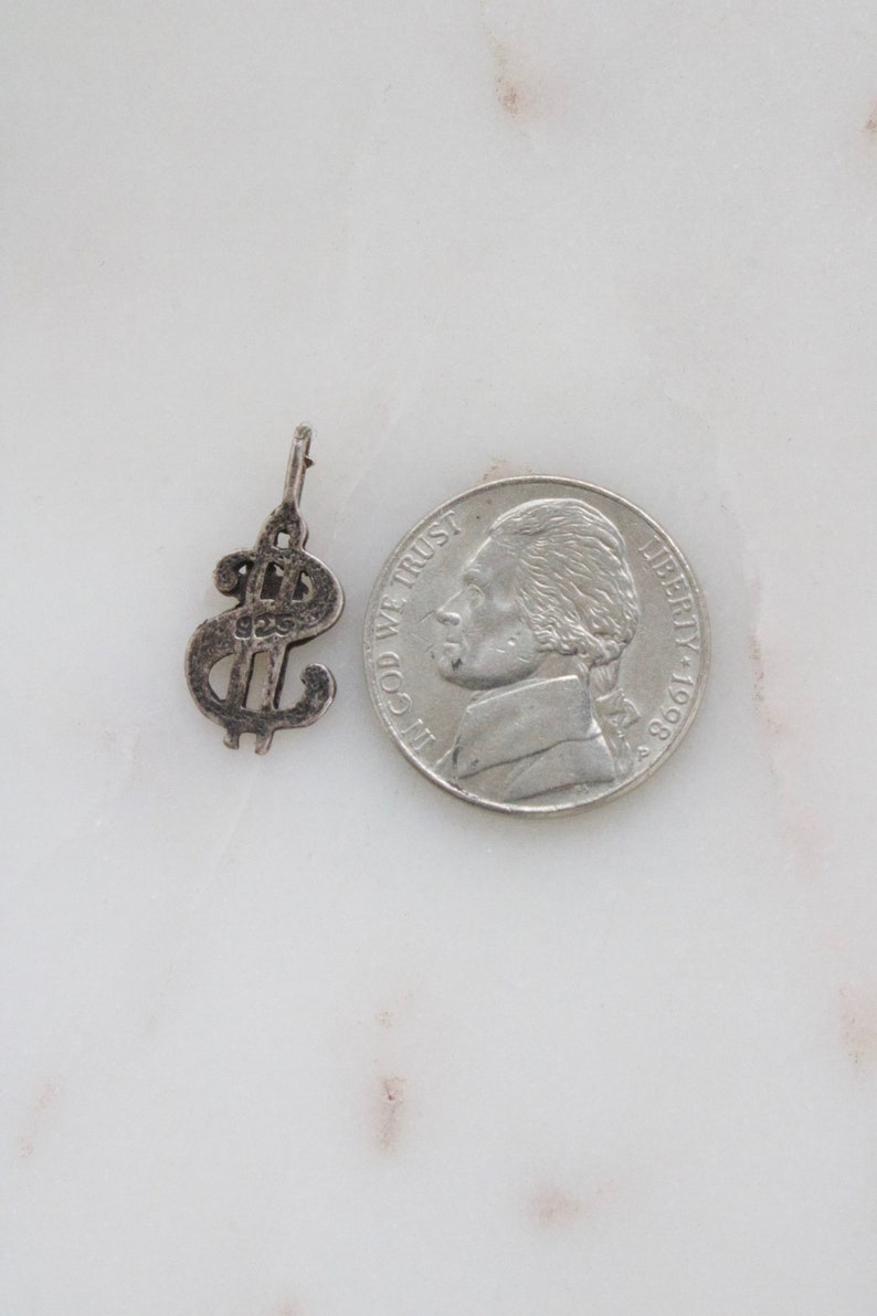 Vintage Sterling Dollar Sign Charm | Etsy