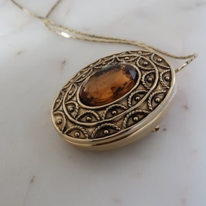 Vintage 1966 AVON Gold Perfume Locket Necklace - Etsy