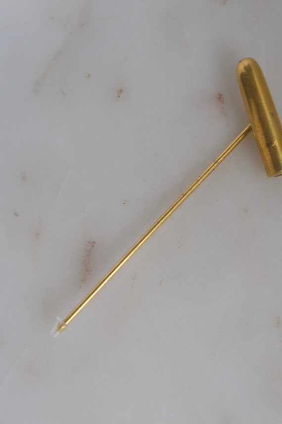 Vintage Gold Cylinder Shape Stick Pin - Bullet Stick … - Gem