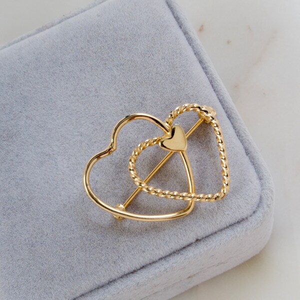Heart Brooch - Etsy